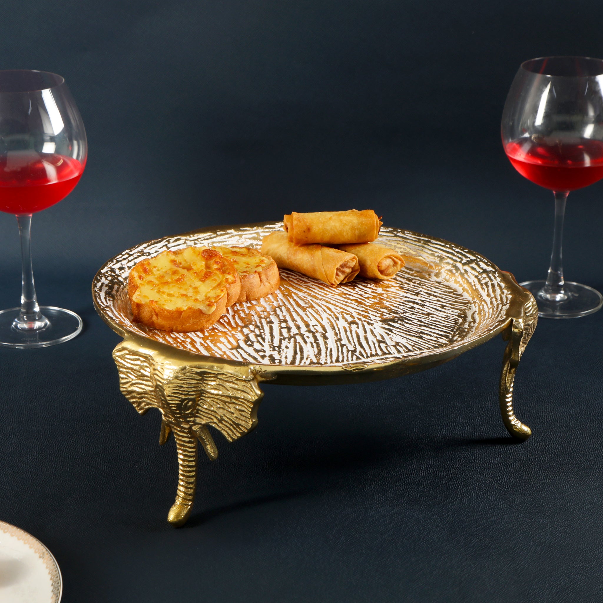 Aluminium Texture Elephant Platter