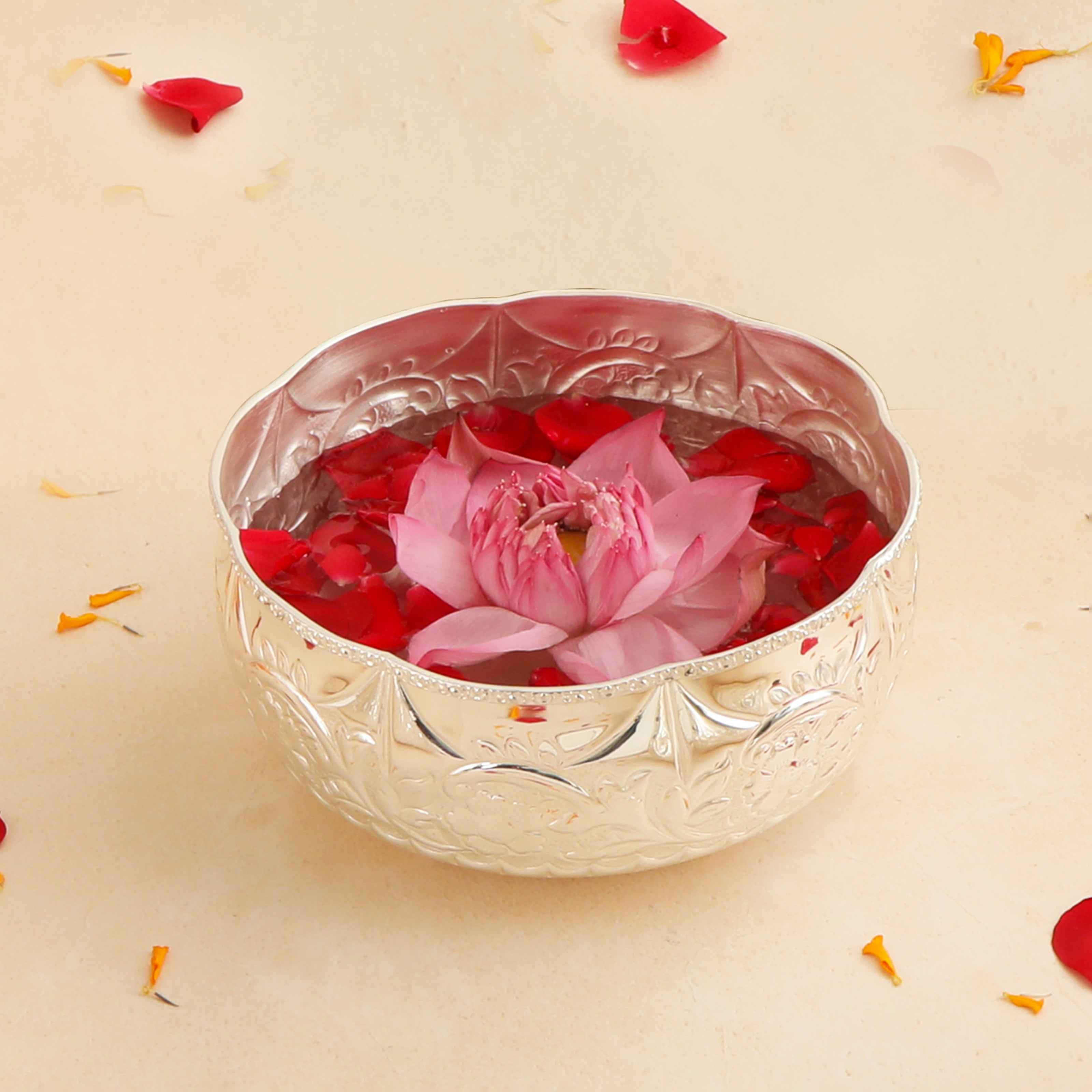 Chitai Silver Urli 7 Inch (Small) - Decorative Urli