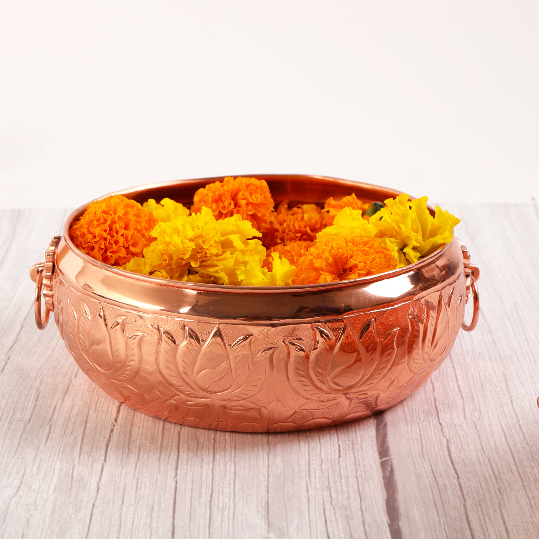 Copper Urli 8 inch (Small) - Decorative Urli