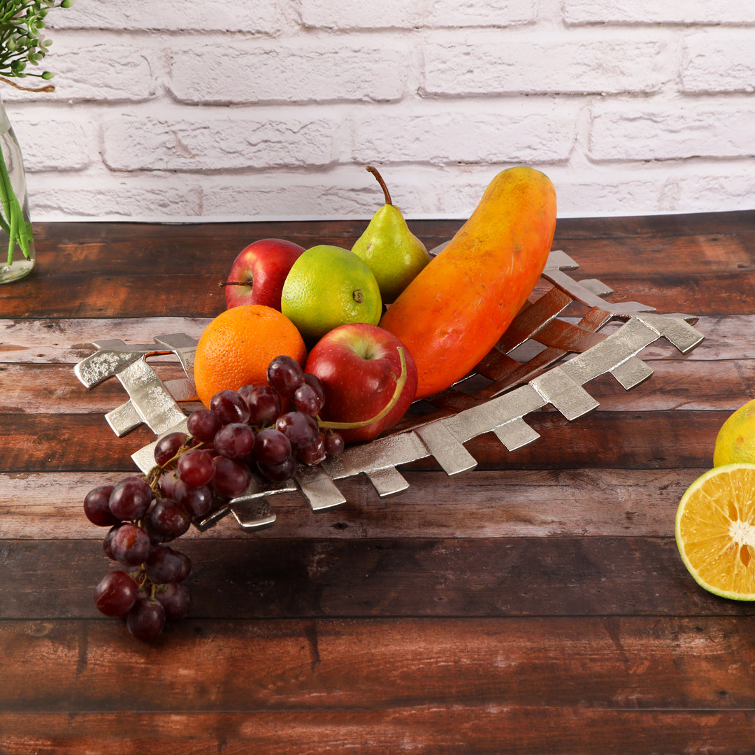 Metal Rectangle Shape Nickle Plated Platter